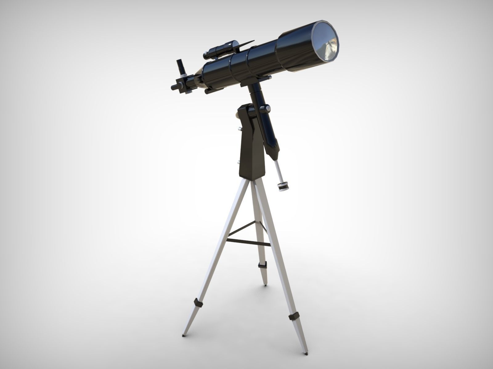 3D model Realistic Telescope Lowpoly Blender model VR / AR / low-poly ...