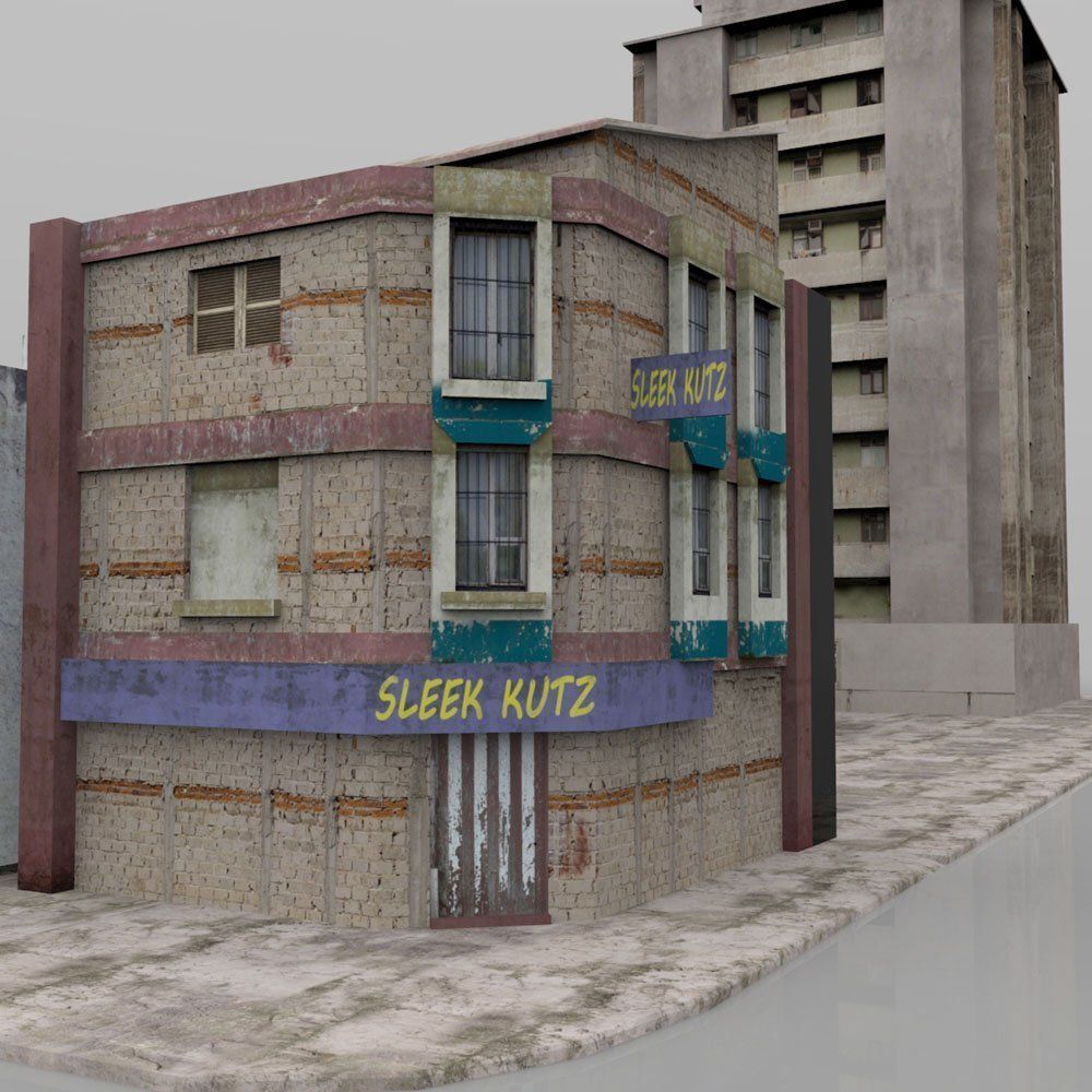 3D model Shanty Town Buildings 2 City Blocks A B C VR / AR / low-poly ...