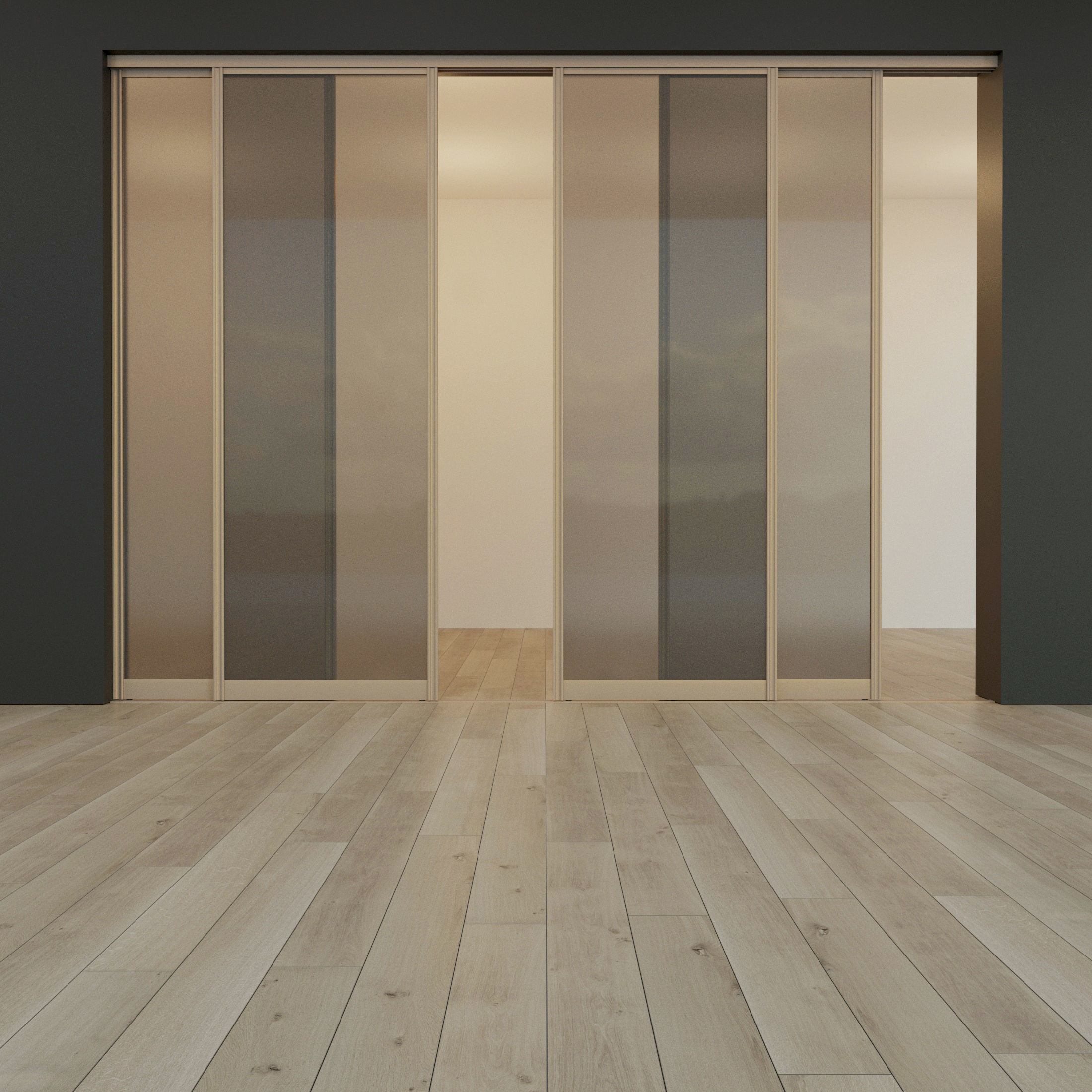 Sliding door Partition Case-compartment 1 3D model | CGTrader