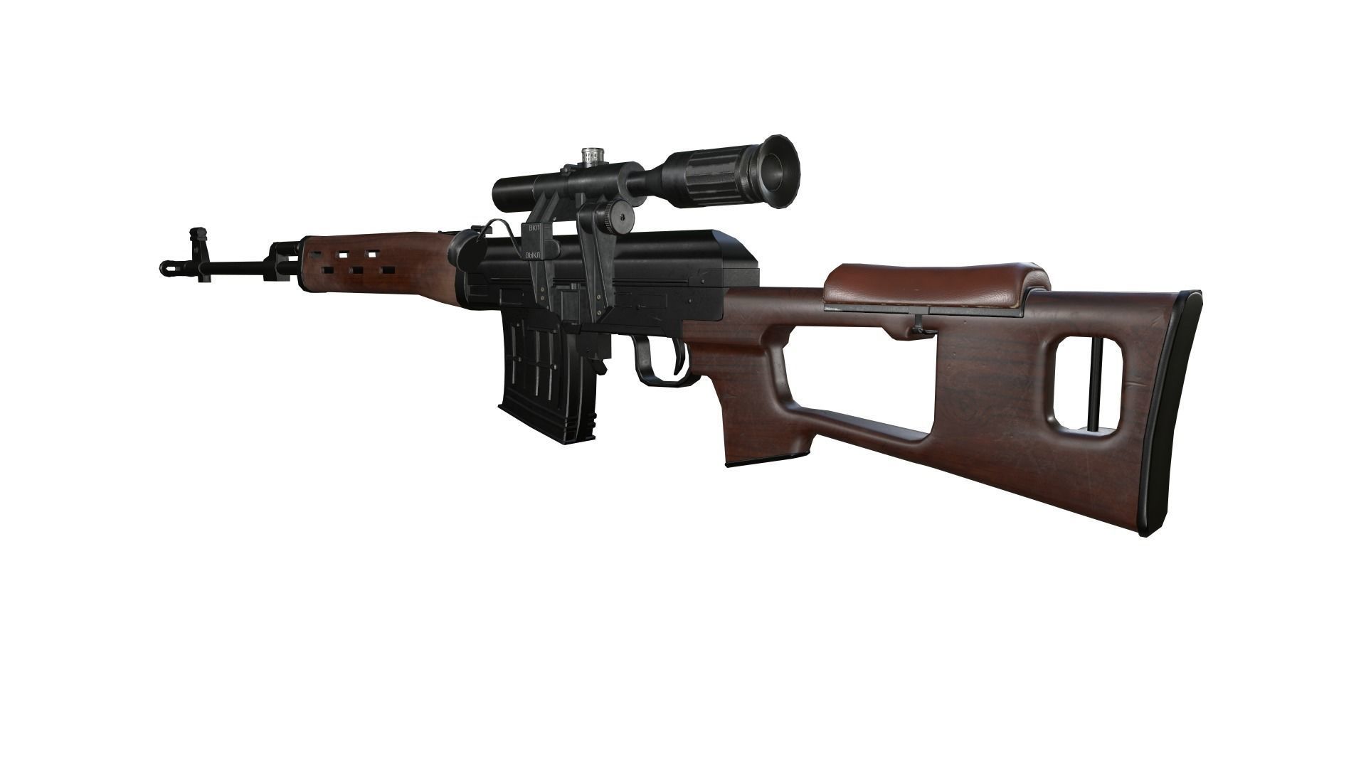 3D model SVD soviet rifle VR / AR / low-poly | CGTrader