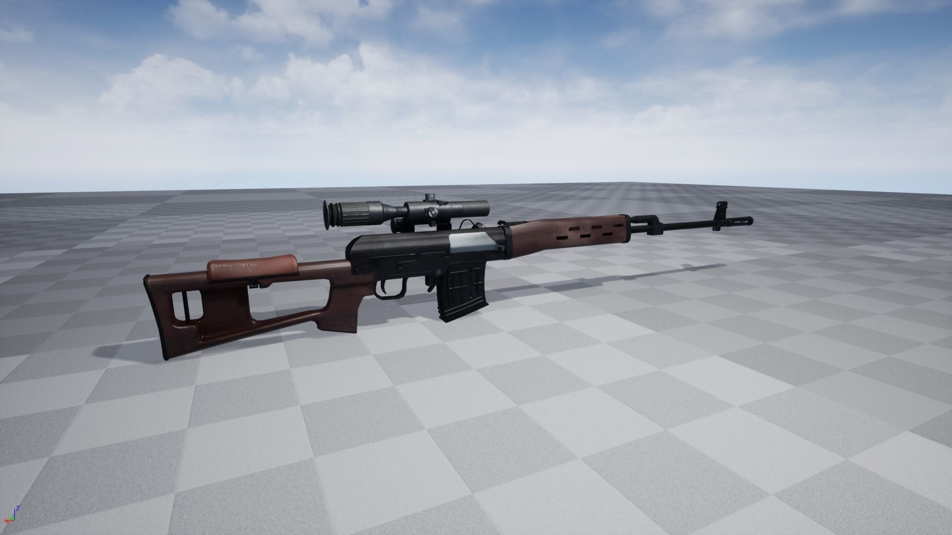 3D model SVD soviet rifle VR / AR / low-poly | CGTrader