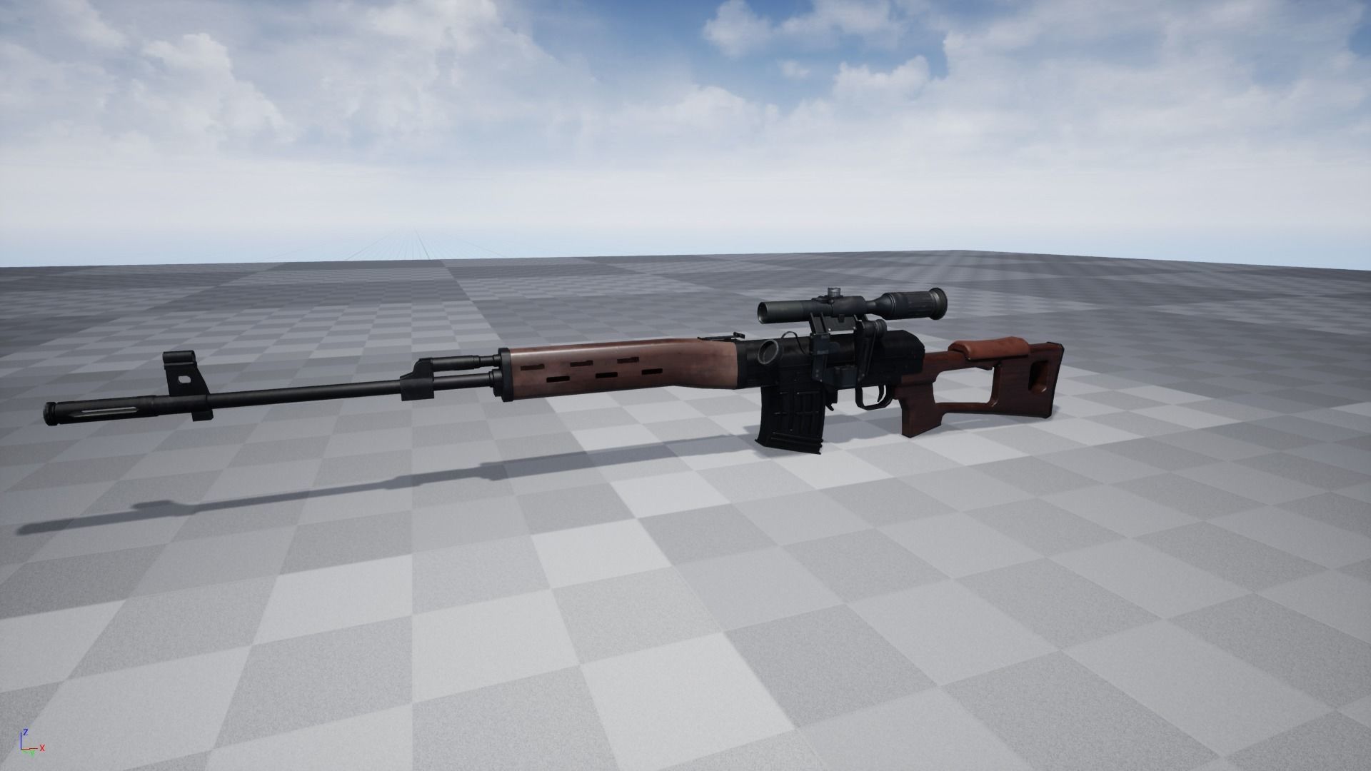 3D model SVD soviet rifle VR / AR / low-poly | CGTrader