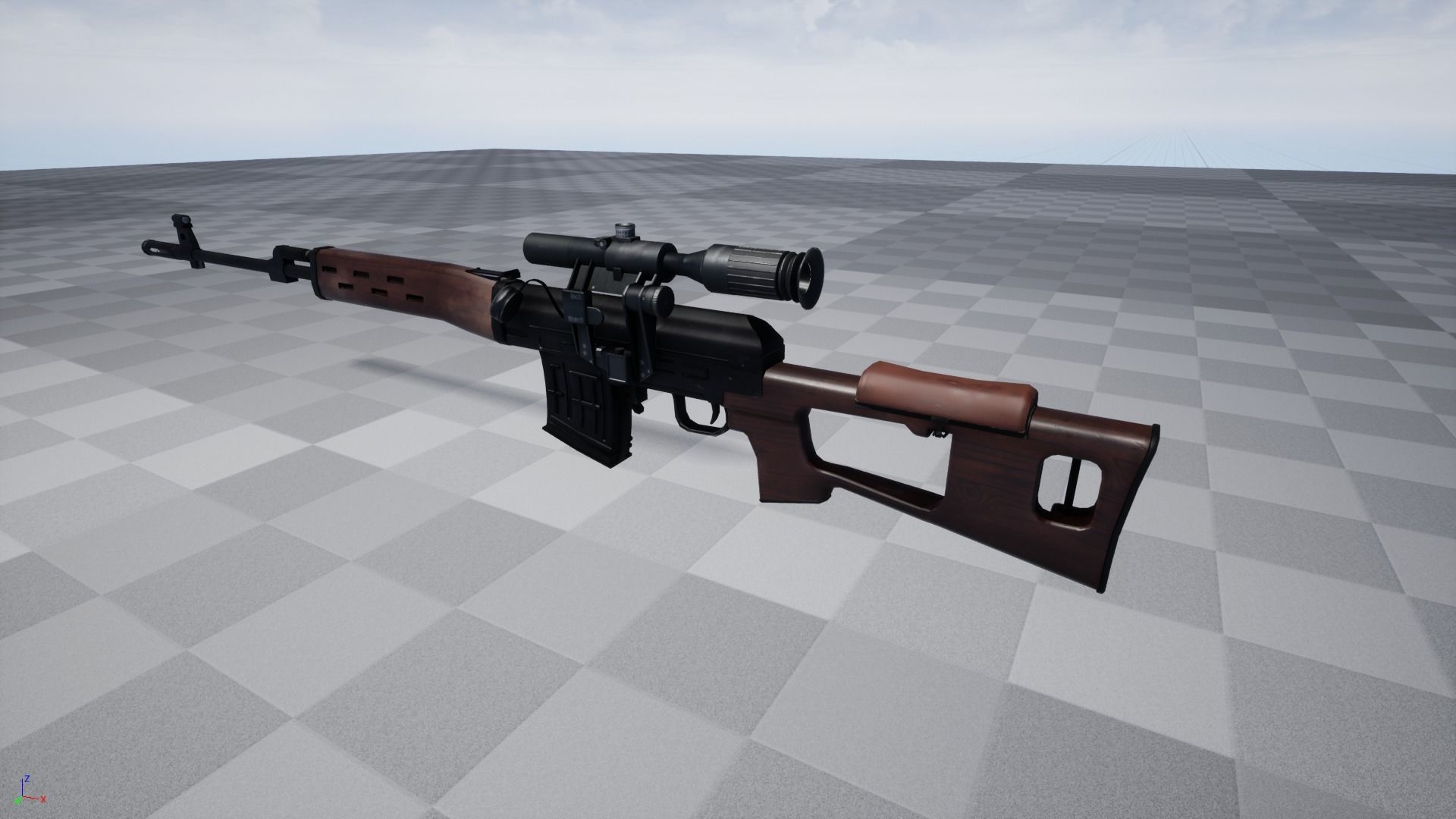 3D model SVD soviet rifle VR / AR / low-poly | CGTrader