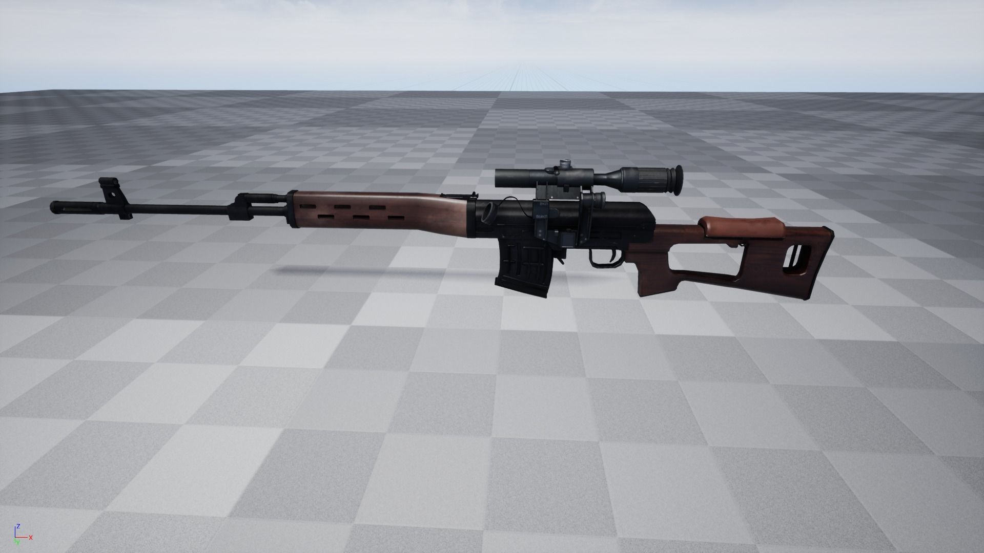 3D model SVD soviet rifle VR / AR / low-poly | CGTrader