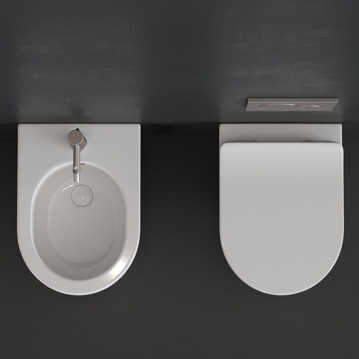 3D model Scarabeo Ceramiche Moon Wall-hung WC VR / AR / low-poly | CGTrader