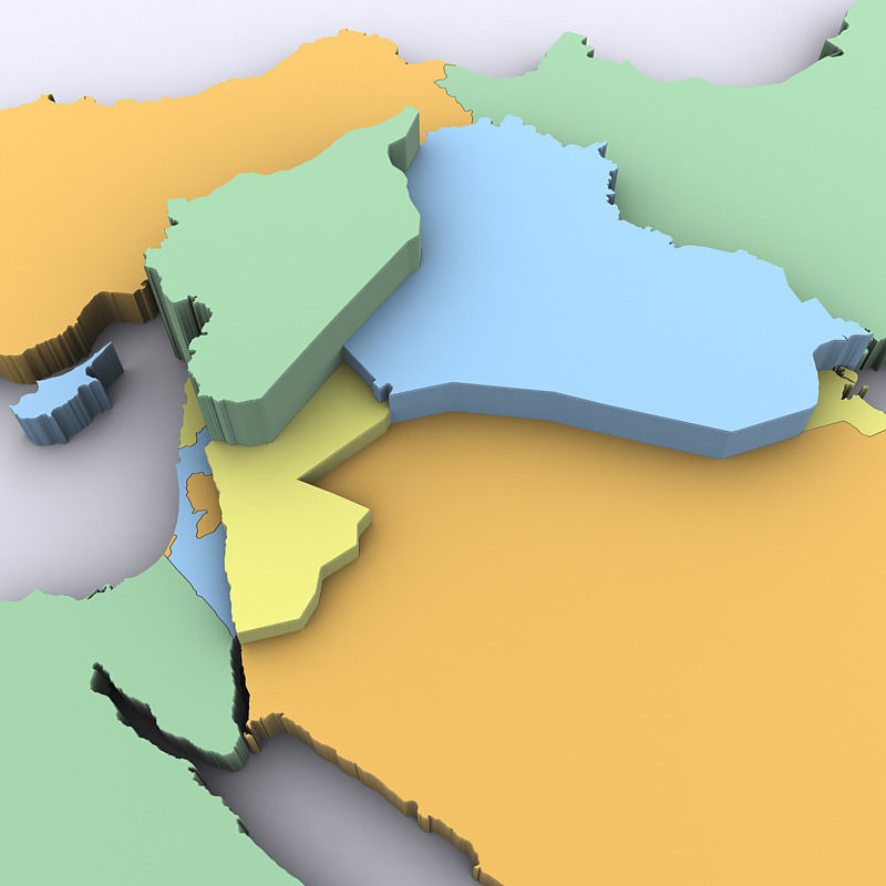 Map of the Middle East 3D model | CGTrader