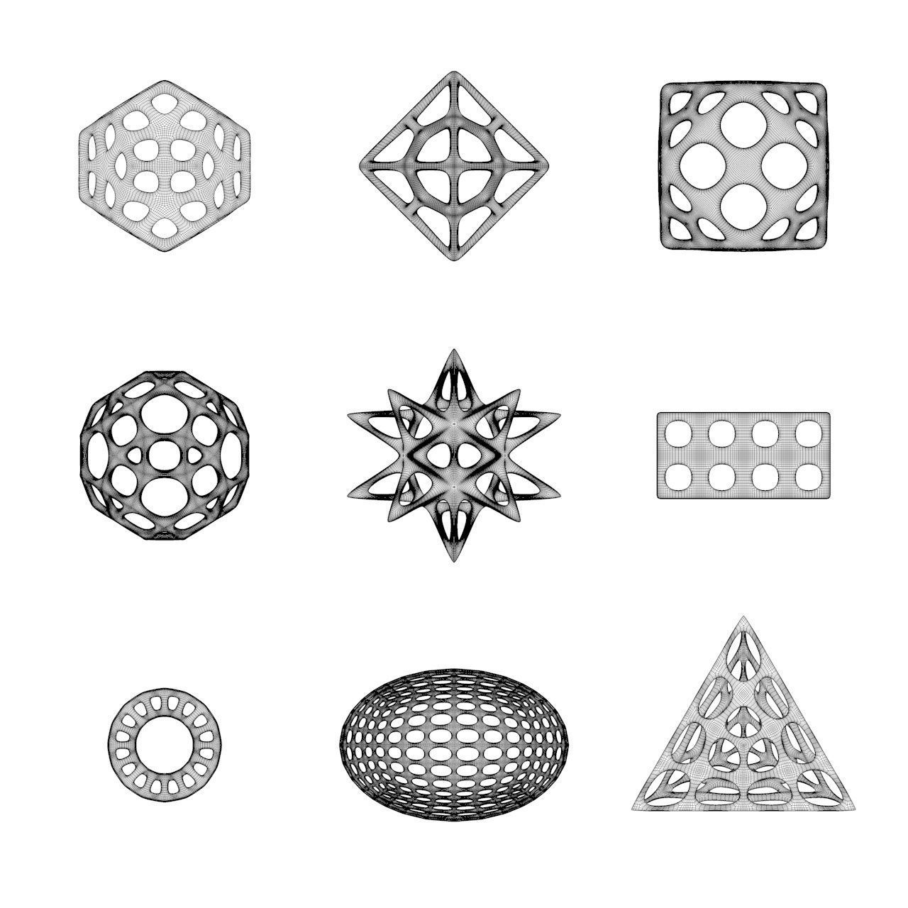 Standard geometric primitives 2 3D model 3D printable | CGTrader