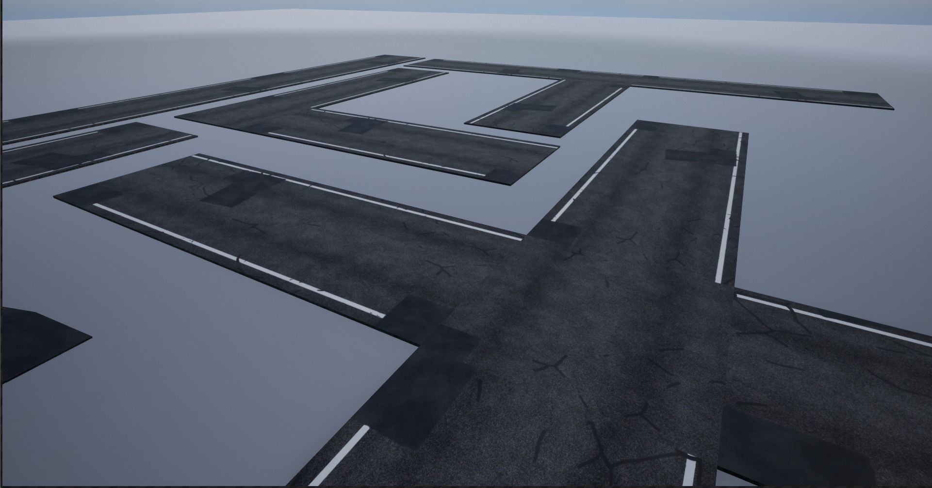 3D model modular single lane PBR road VR / AR / low-poly | CGTrader