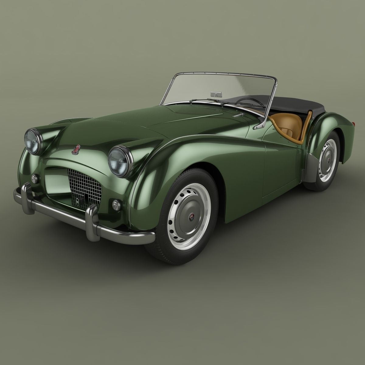 Triumph TR2 3D model | CGTrader