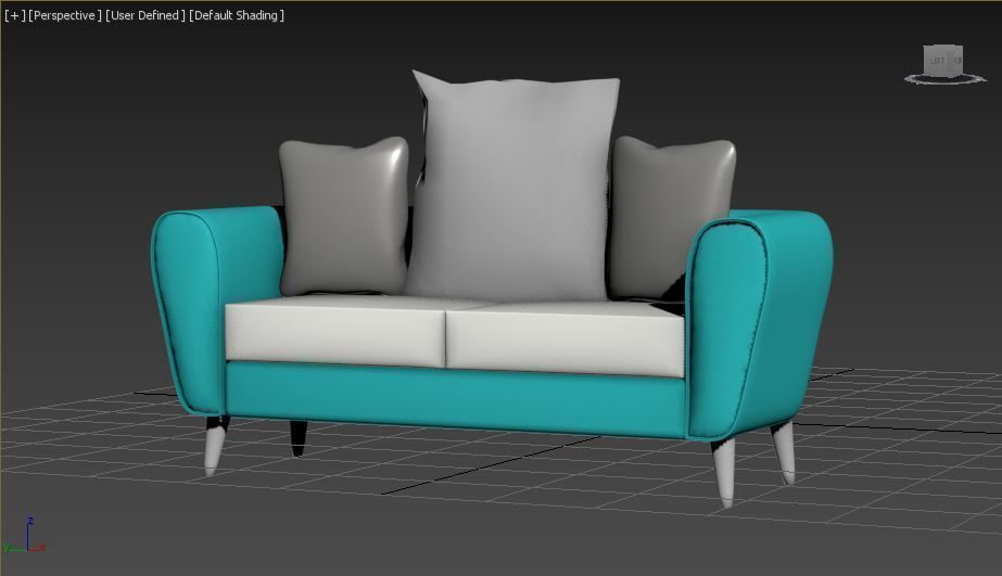 Three seater sofa free 3D model | CGTrader