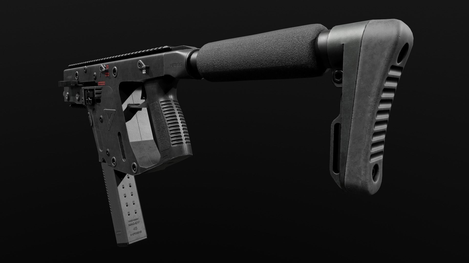 3D model ACE Ultra Lite AR15 Entry Length Stock VR / AR / low-poly ...