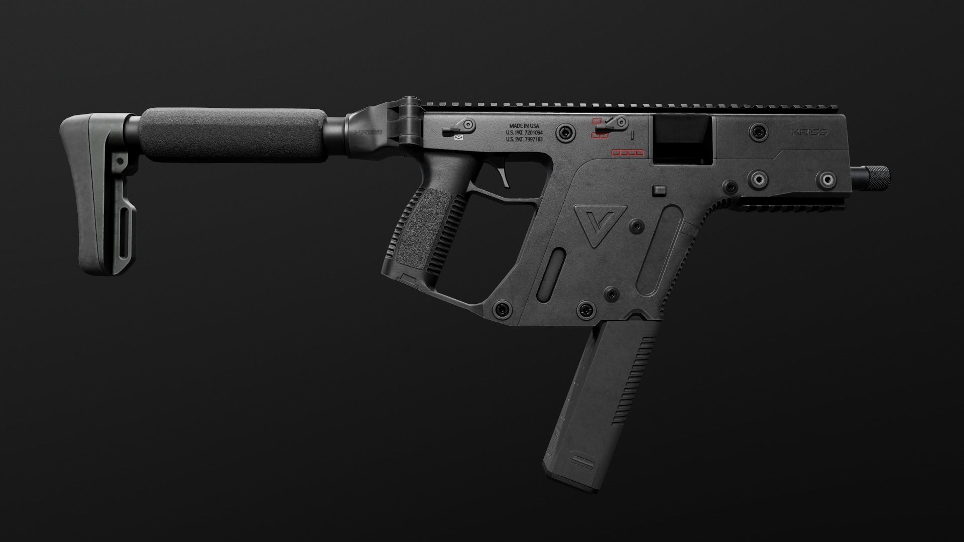 3D model ACE Ultra Lite AR15 Entry Length Stock VR / AR / low-poly ...