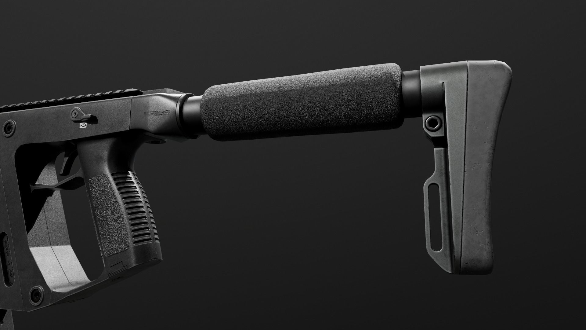 3D model ACE Ultra Lite AR15 Entry Length Stock VR / AR / low-poly ...