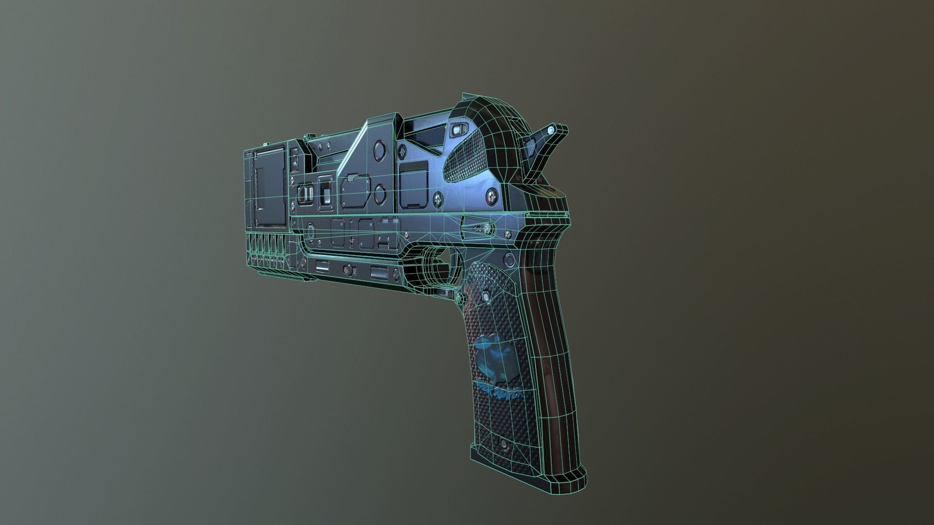 3D model REAPER Sci-Fi Pistol VR / AR / low-poly | CGTrader