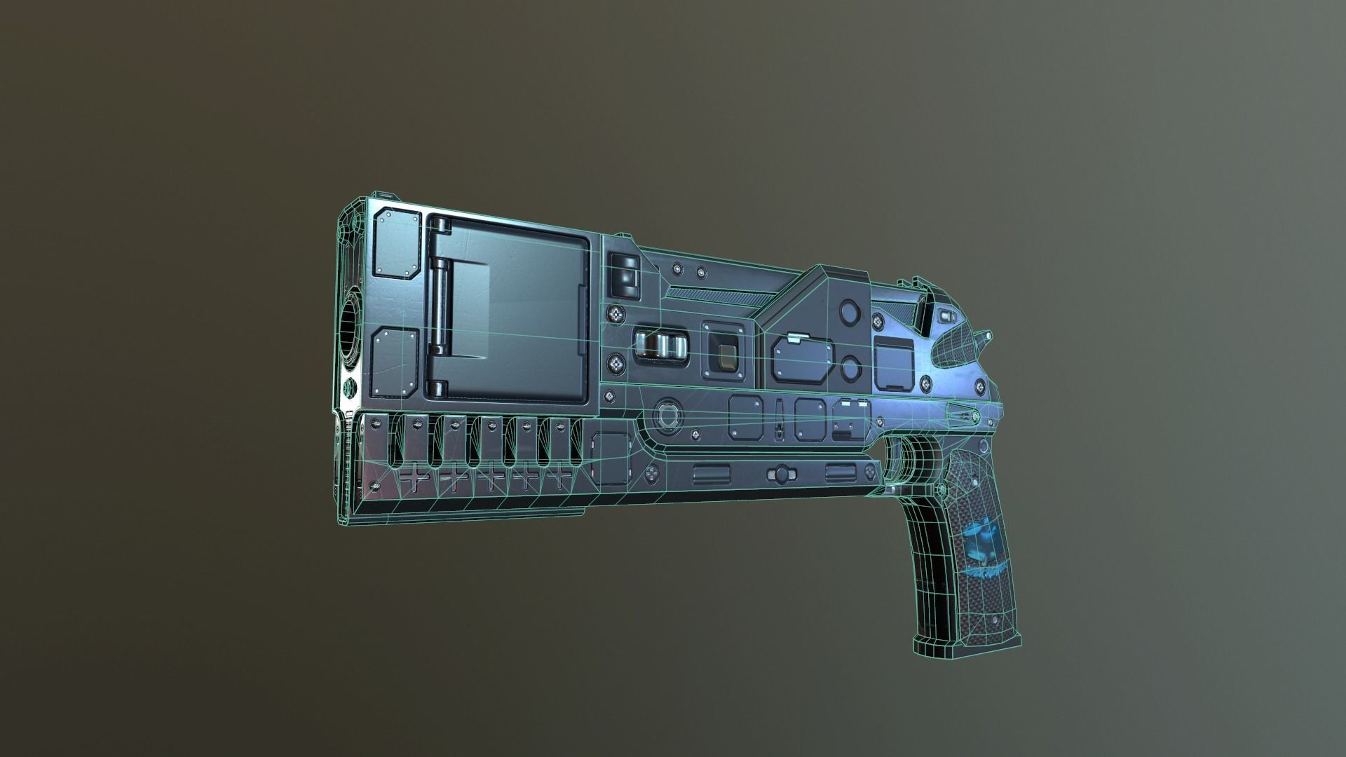 3D model REAPER Sci-Fi Pistol VR / AR / low-poly | CGTrader