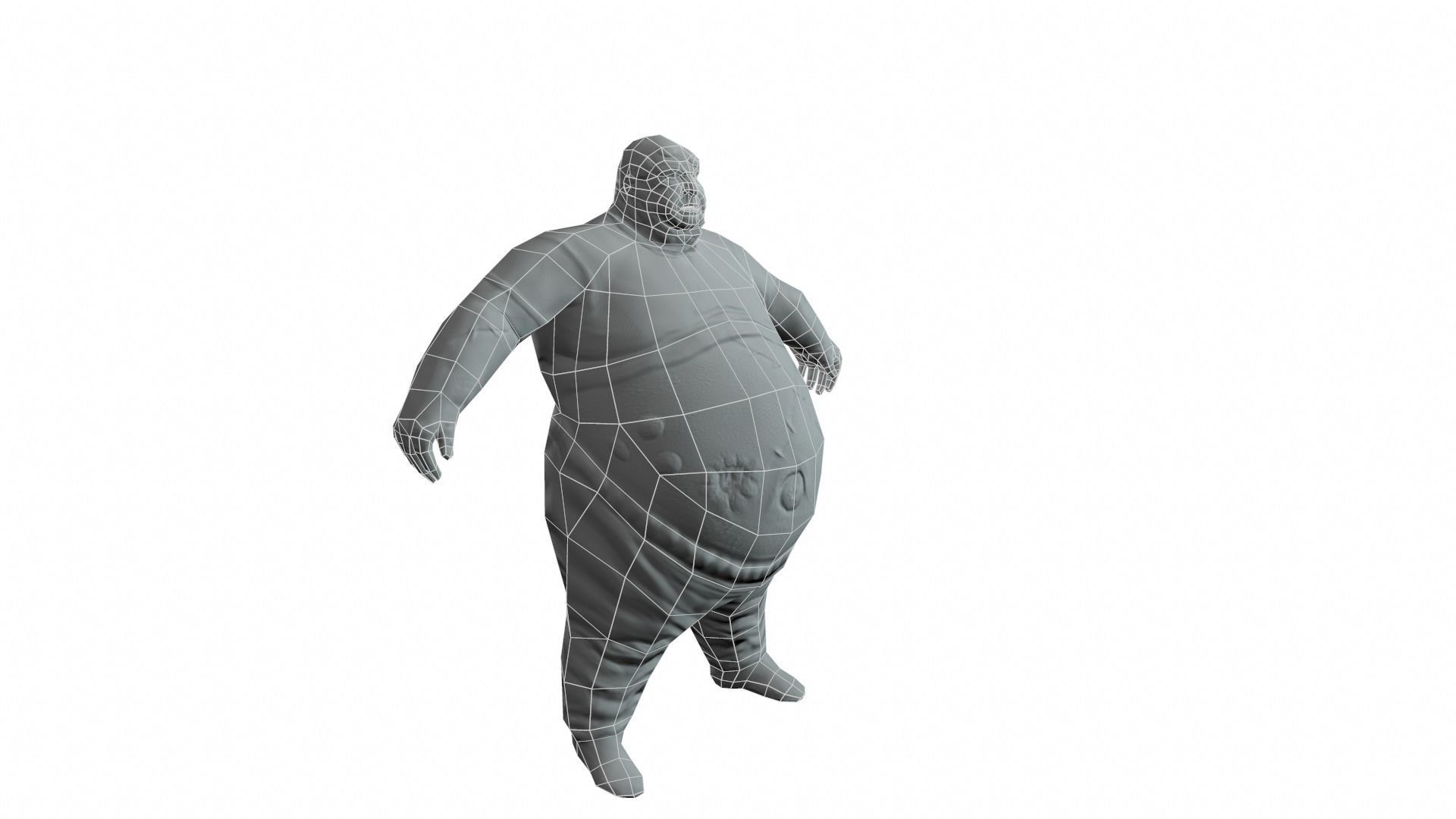 3D model Fat Zombie VR / AR / low-poly | CGTrader