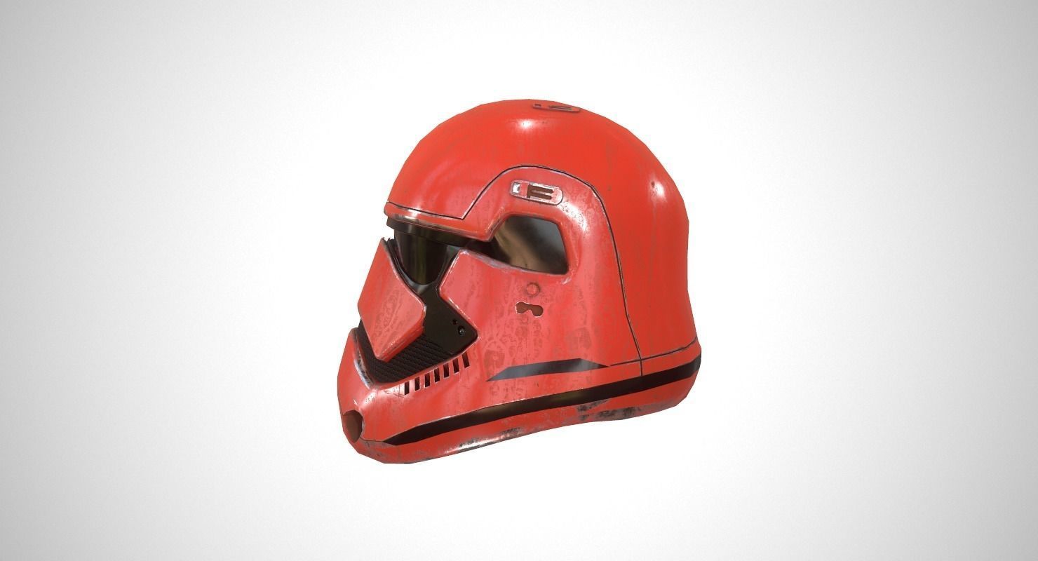 3D model Star Wars Stormtrooper Helmet - Red Steel VR / AR / low-poly ...