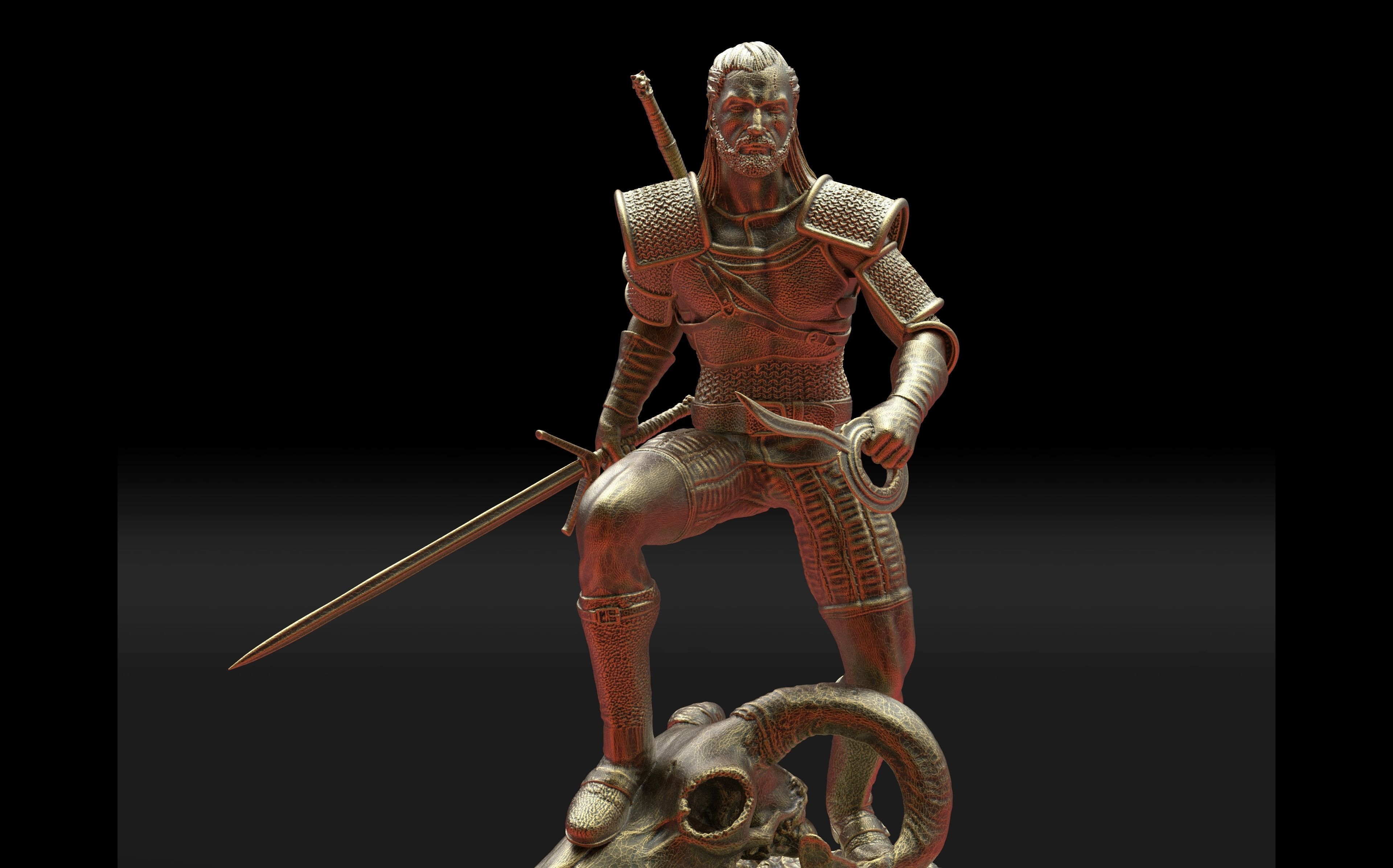witcher 3D model 3D printable | CGTrader
