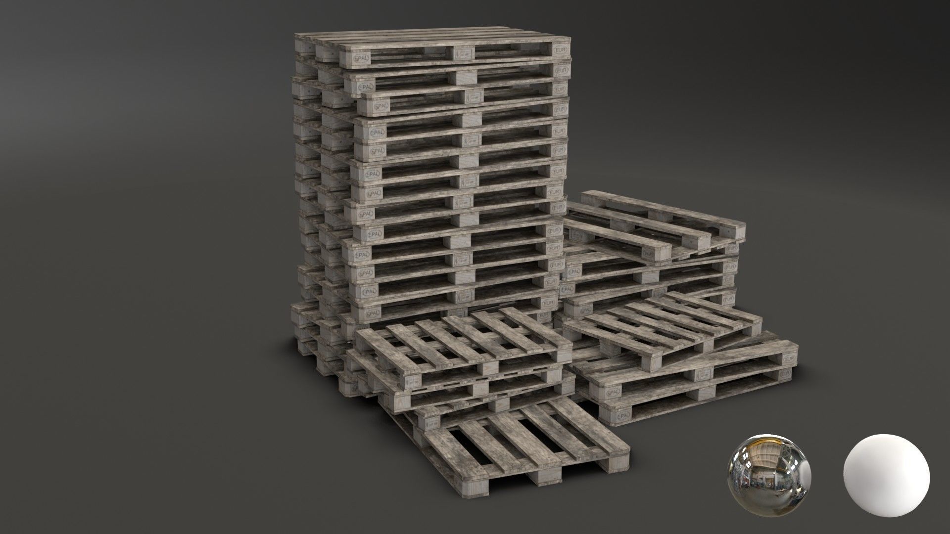 3D model Euro Pallets Assets 03 VR / AR / low-poly | CGTrader