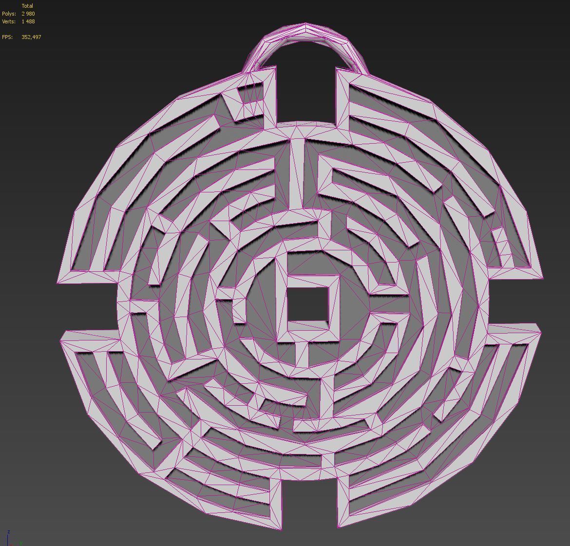 Prisoners Maze pendant movie prop replica 3D model | CGTrader