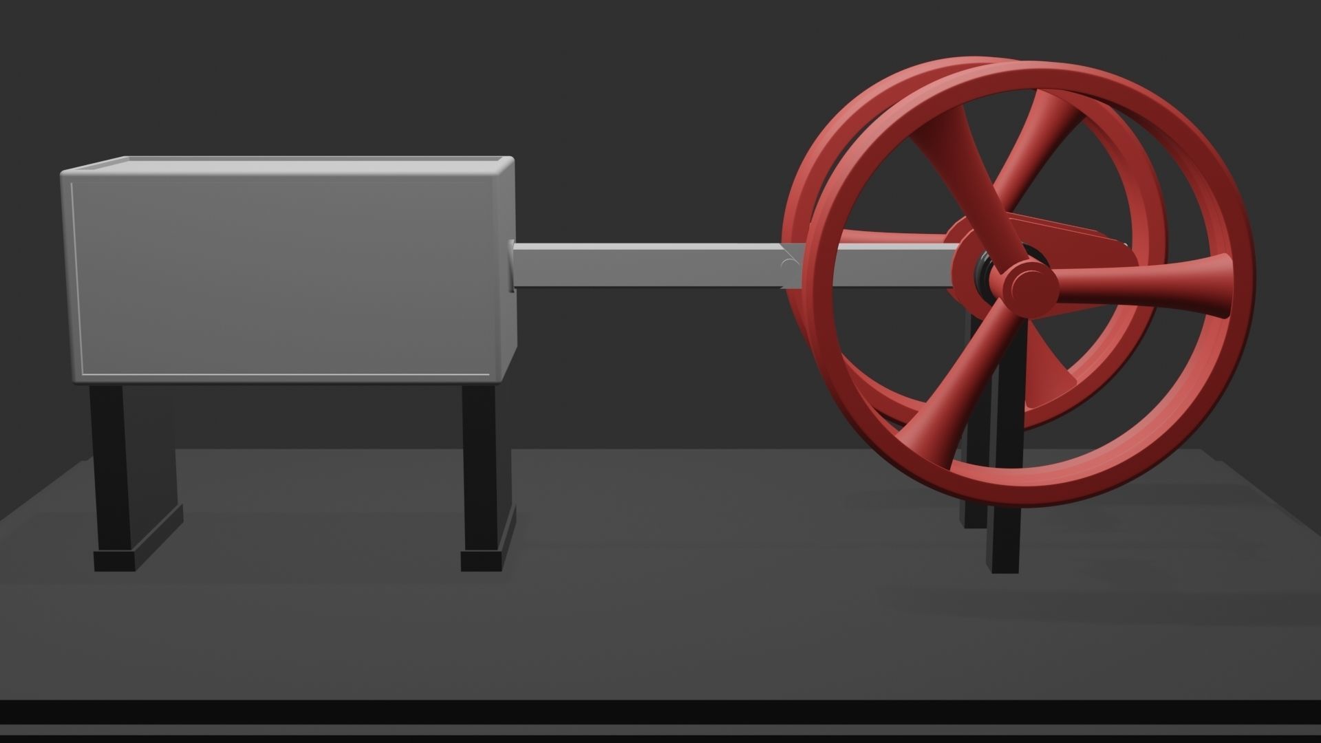 Simple animated engine free 3D model animated rigged | CGTrader