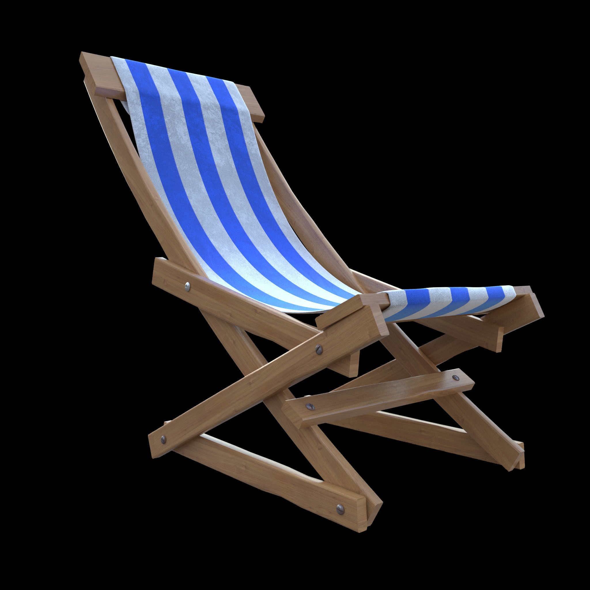 beach chair free 3D model | CGTrader