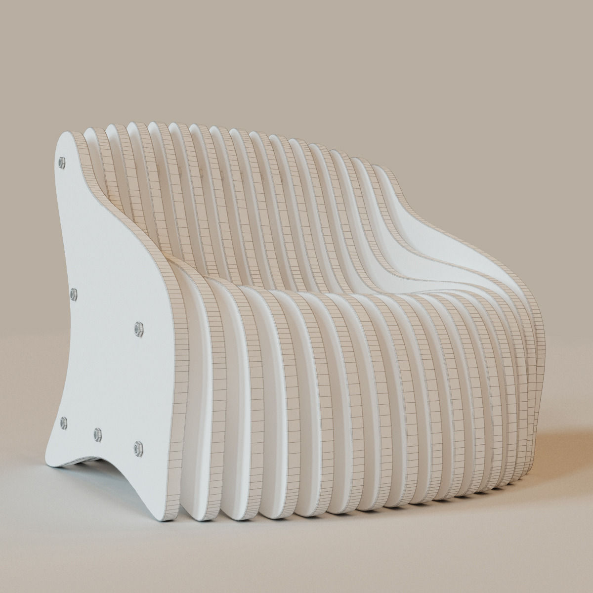 Parametric armchair 3D model | CGTrader