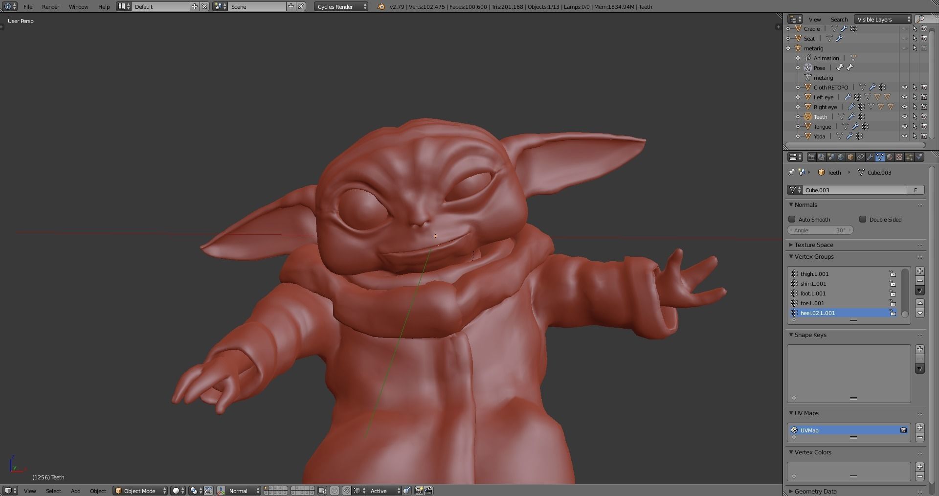 Baby Yoda free 3D model animated | CGTrader