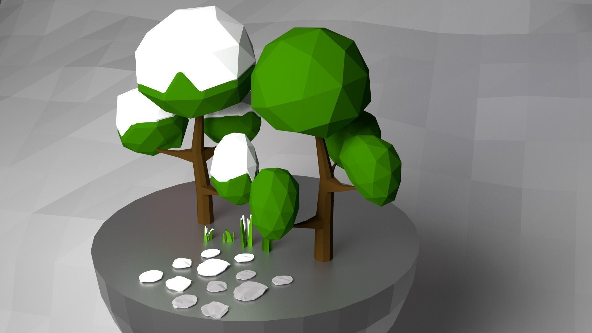3D model Low Poly Nature Objects Collection VR / AR / low-poly | CGTrader