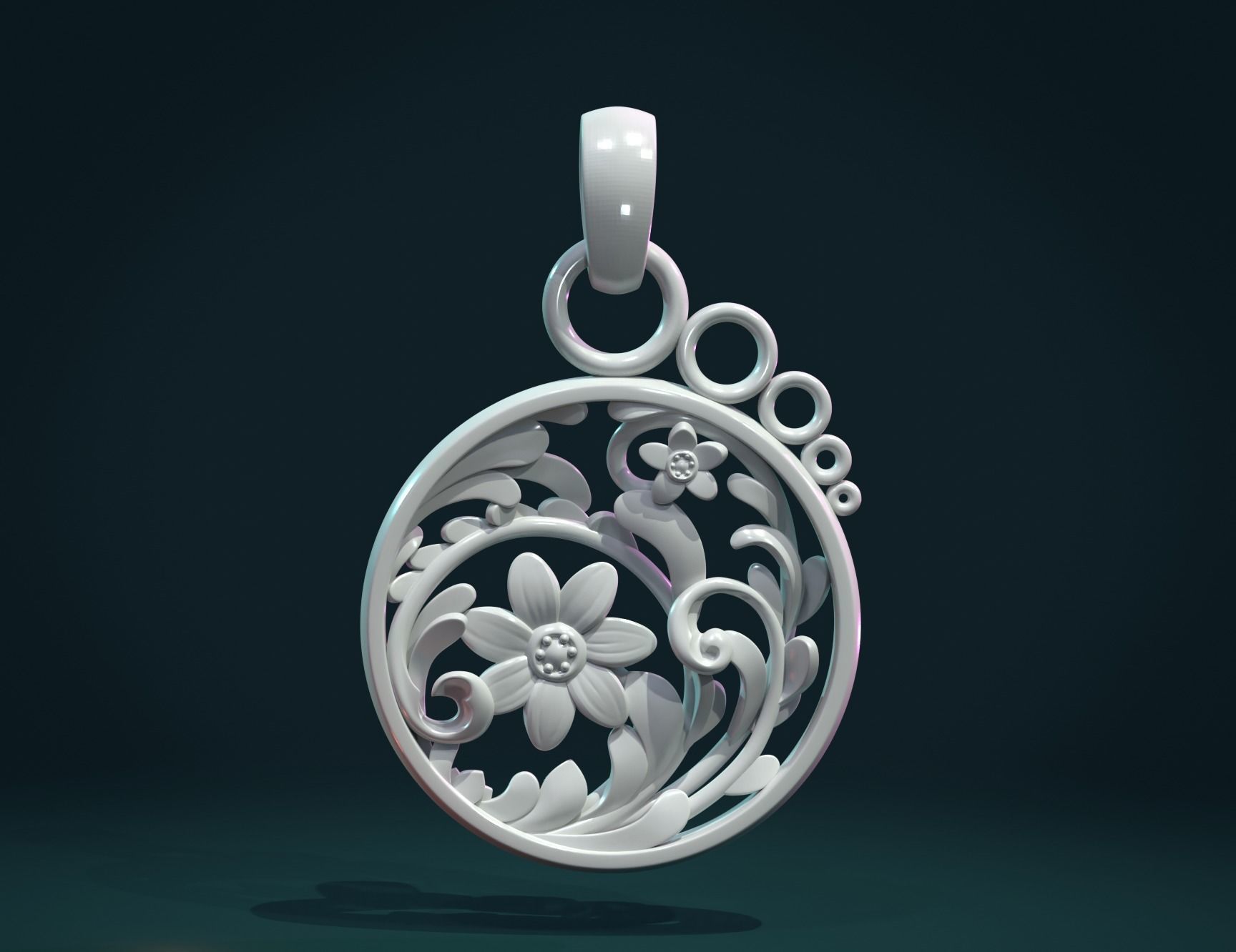 Scrollwork Pendant 3D model 3D printable | CGTrader