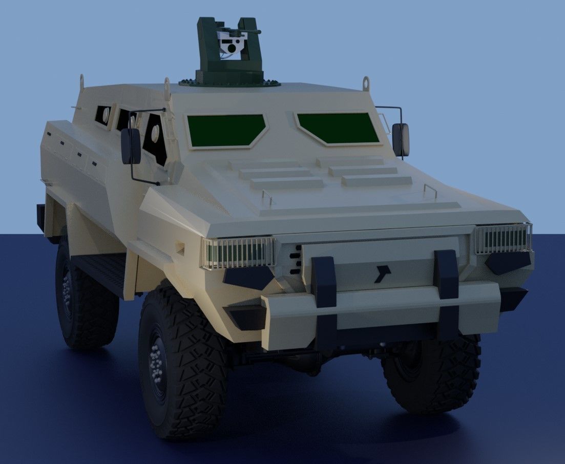 Tufan 4x4 MRAP Azerbaijan defense 3D model | CGTrader