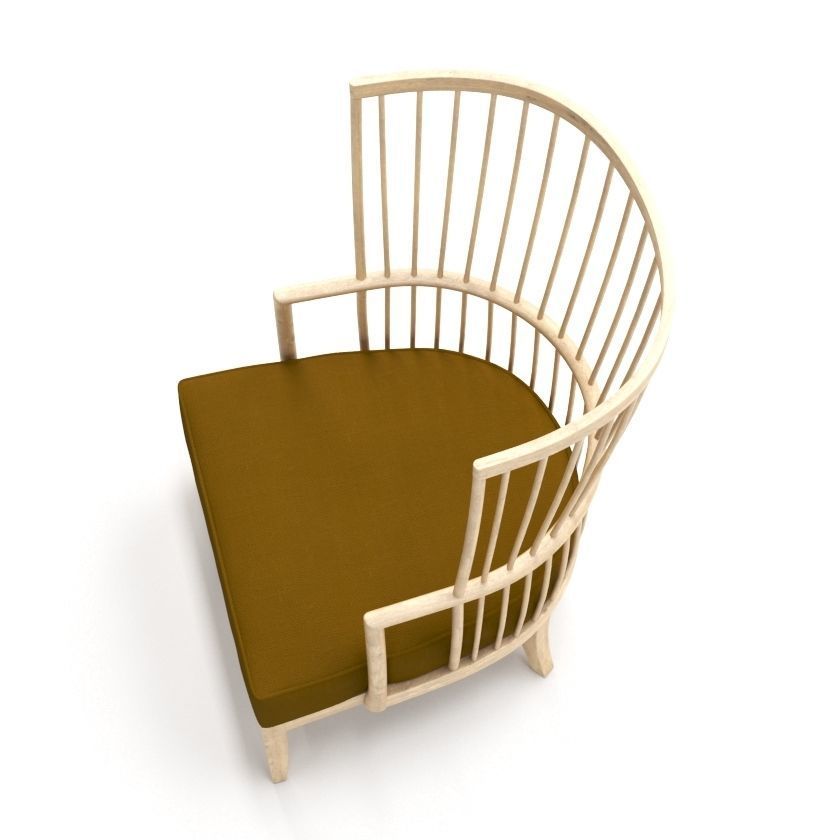 SPINDLE WING CHAIR 3D model | CGTrader