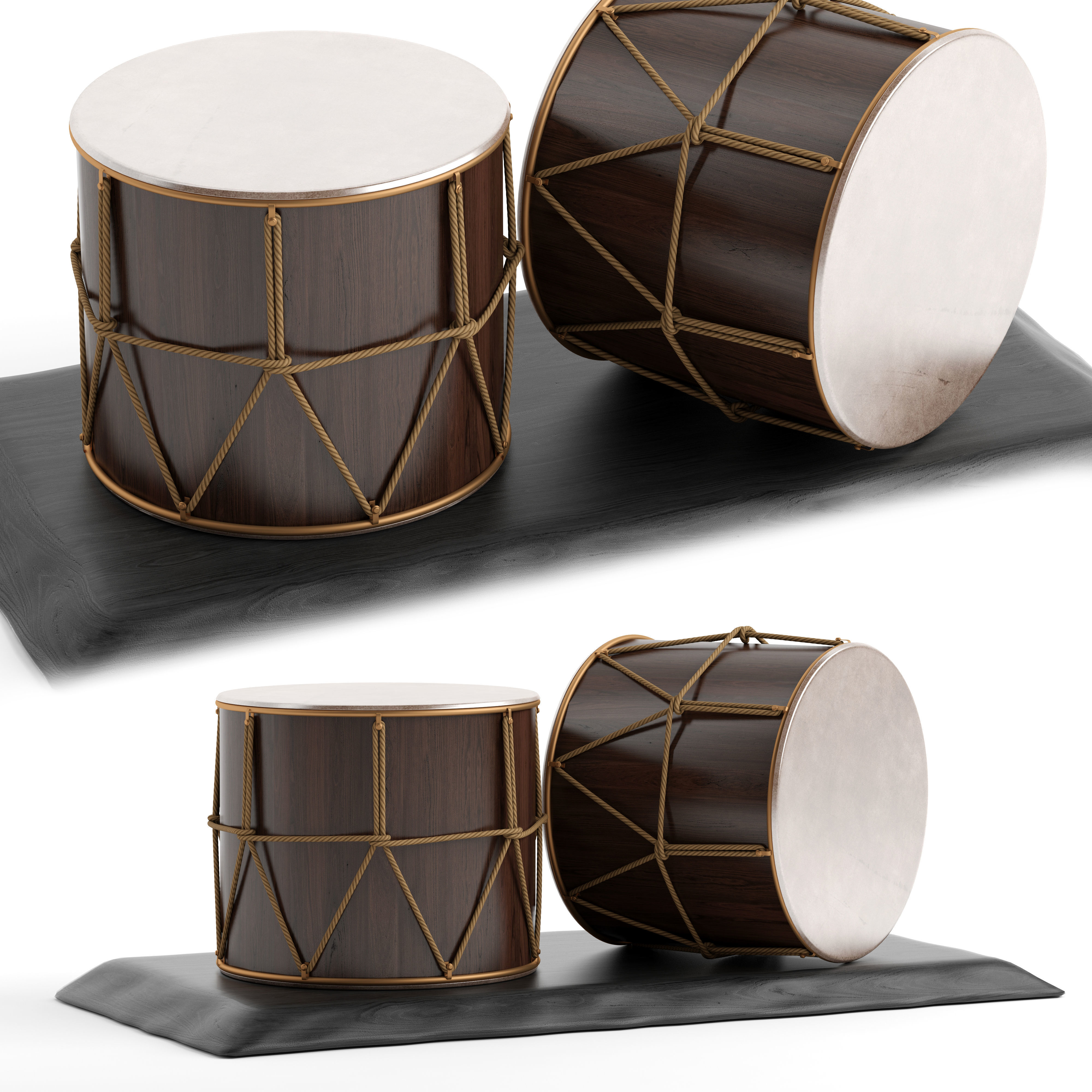Azerbaijan national musical instrument Nagara 3D model | CGTrader