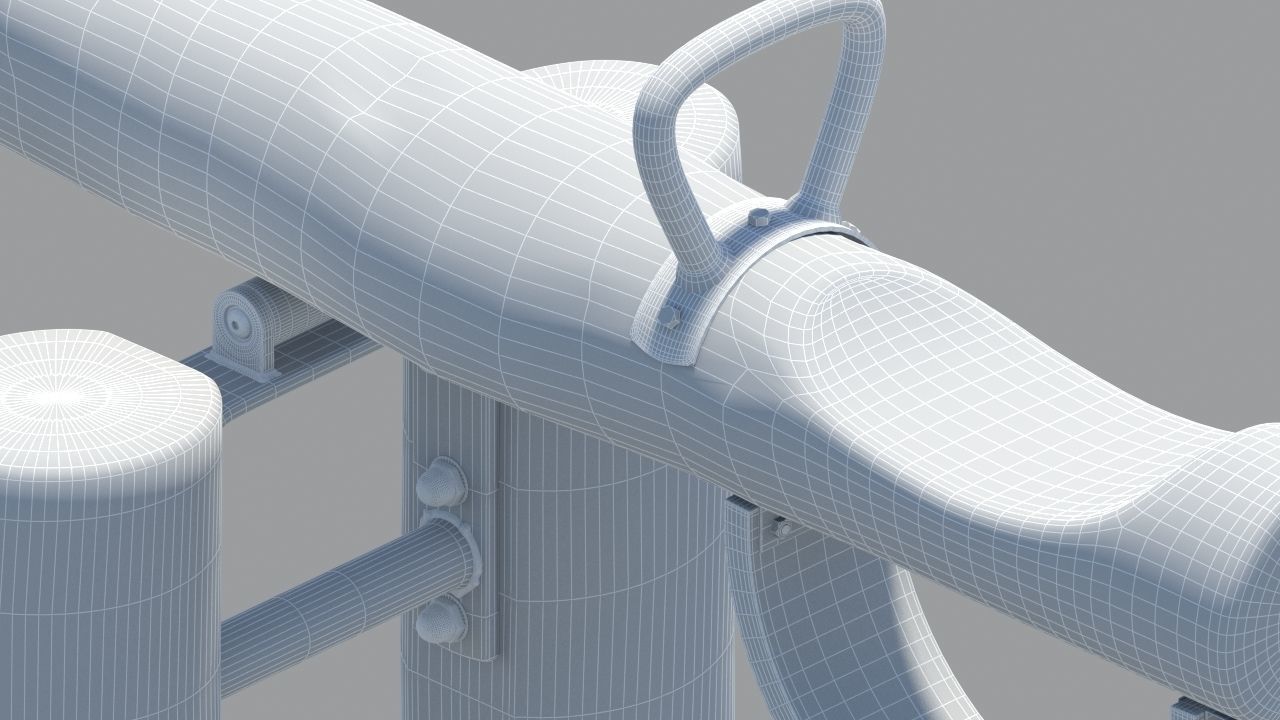 Wooden mini seesaw for small children 3D model | CGTrader