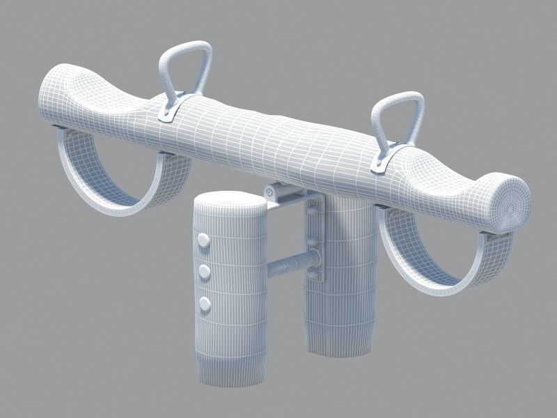 Wooden mini seesaw for small children 3D model | CGTrader