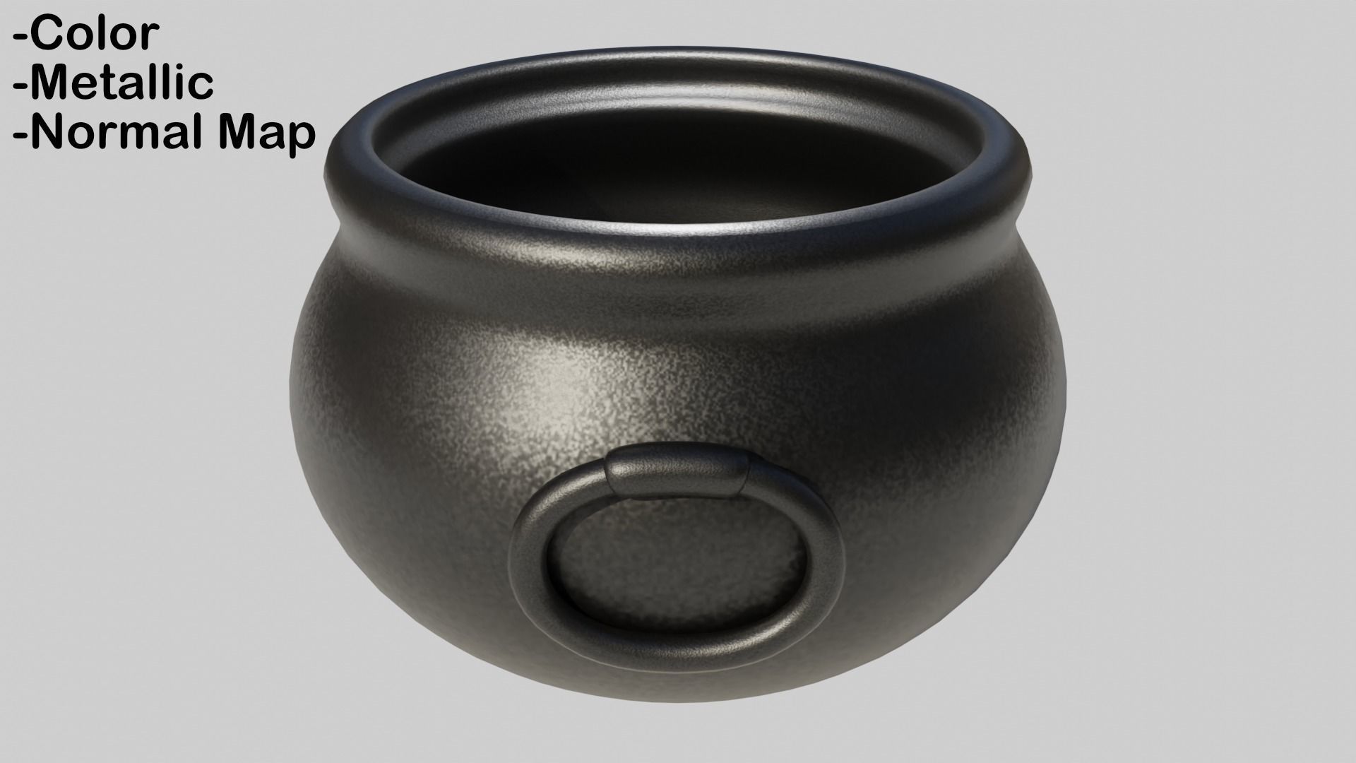3D model Cauldron color metallic normal map VR / AR / low-poly | CGTrader
