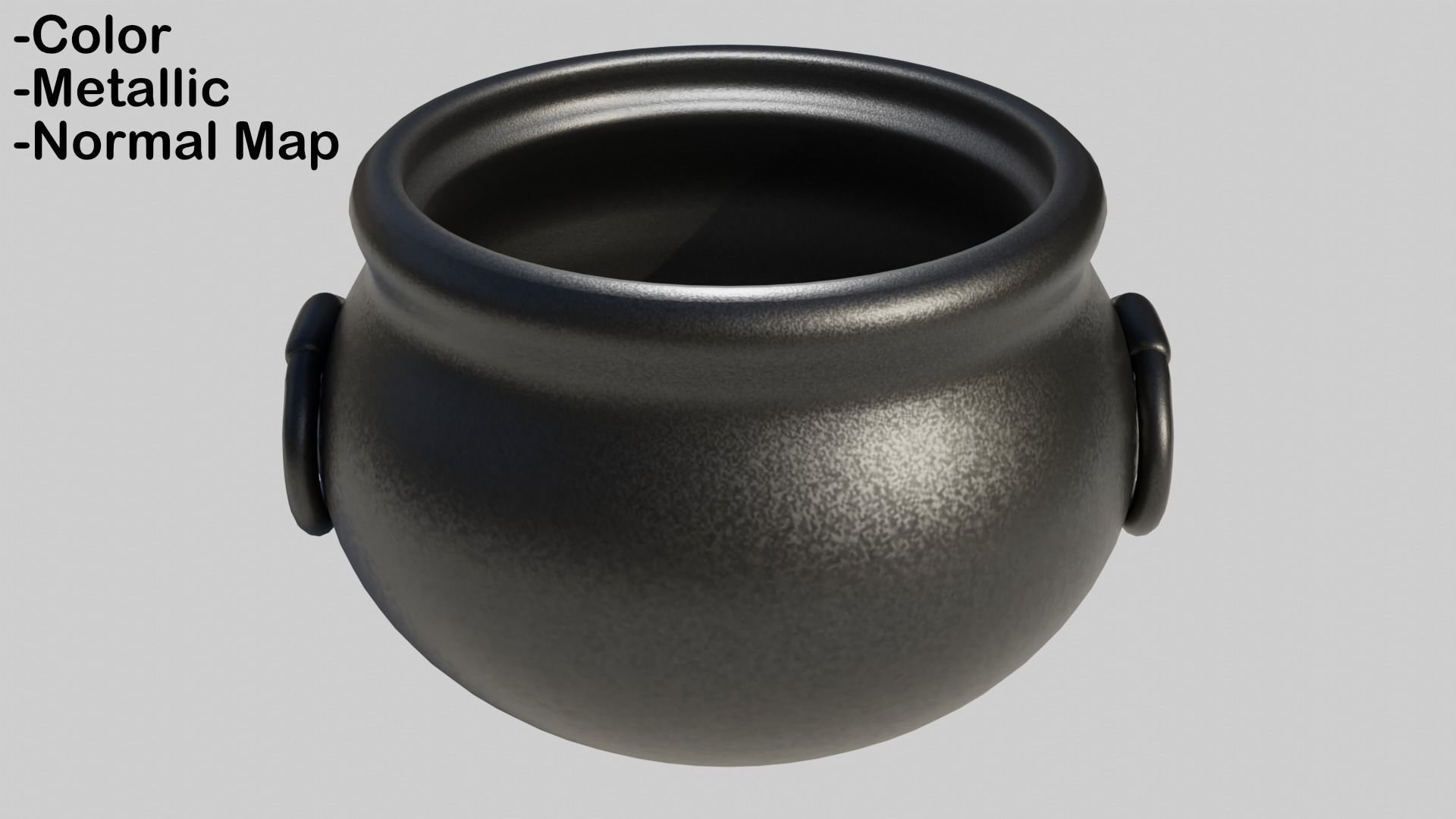 3D model Cauldron color metallic normal map VR / AR / low-poly | CGTrader