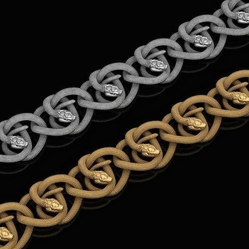 Snake Bracelet Segment 3D model 3D printable | CGTrader