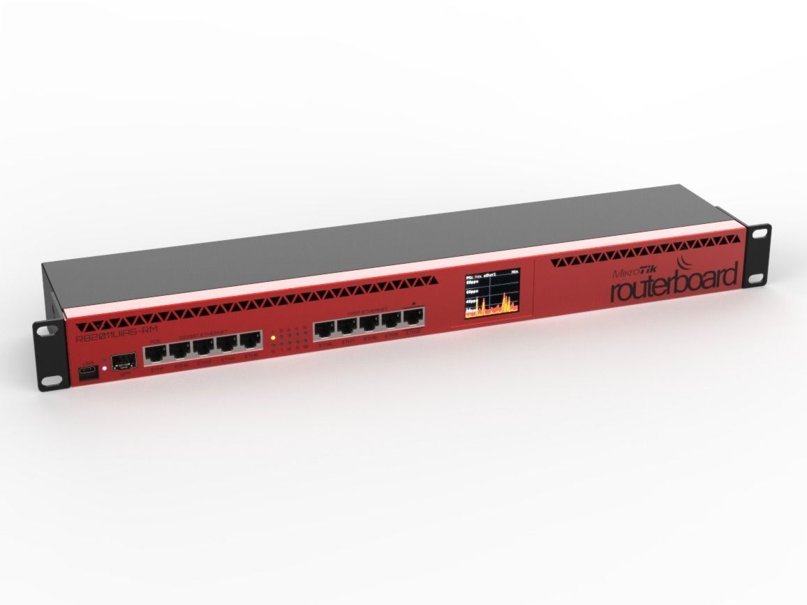 Mikrotik Routerboard RB2011 UiAS-RM Rackmount Router 3D model | CGTrader