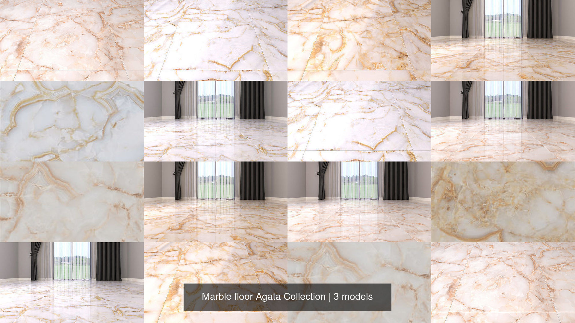 Marble floor Agata Collection | CGTrader