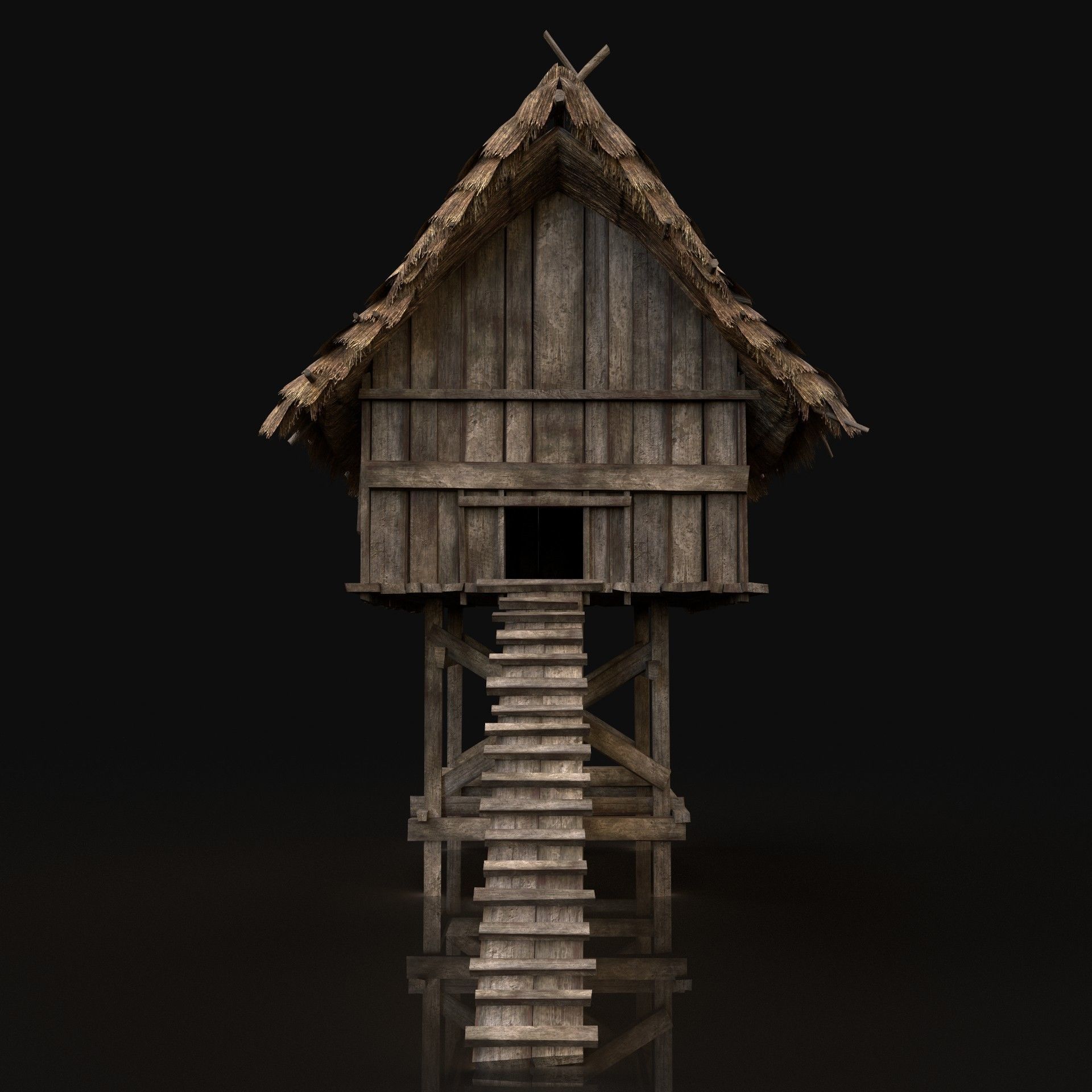 3D model Next Gen AAA Cote Hovel Chicken Coop Cage VR / AR / low-poly ...