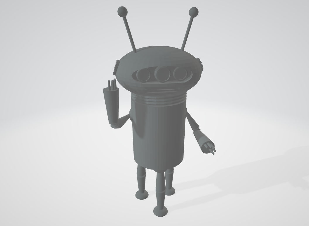 Mikrobi - Hungarian Cartoon Robot 3D model 3D printable | CGTrader