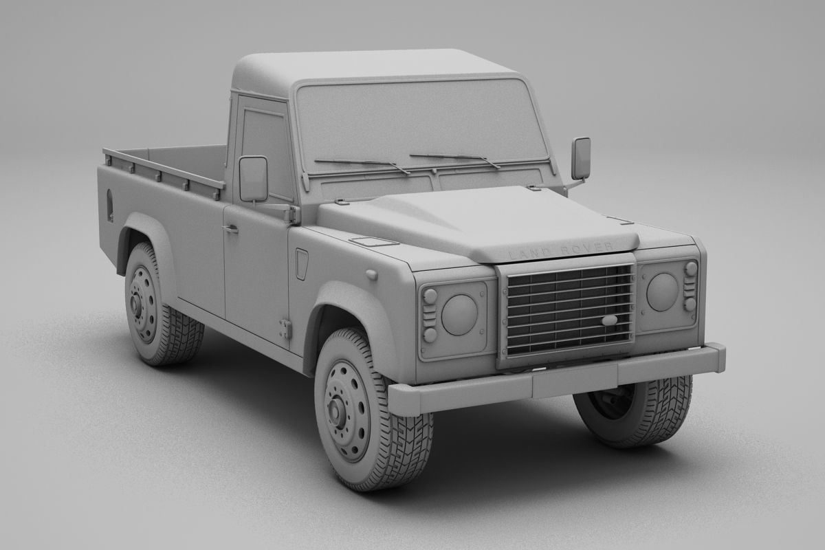 Land Rover Defender 110 Pickup 2011 3D model | CGTrader