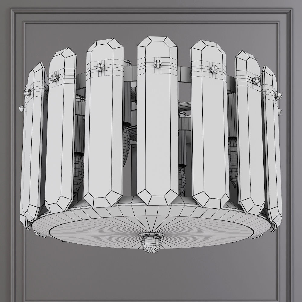Restoration Hardware BONNINGTON SMALL FLUSH MOUNT Brass 3D model | CGTrader