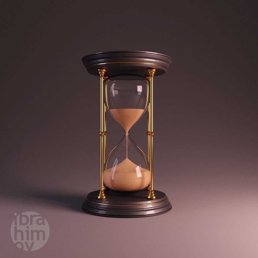 Sand clock 3D model | CGTrader