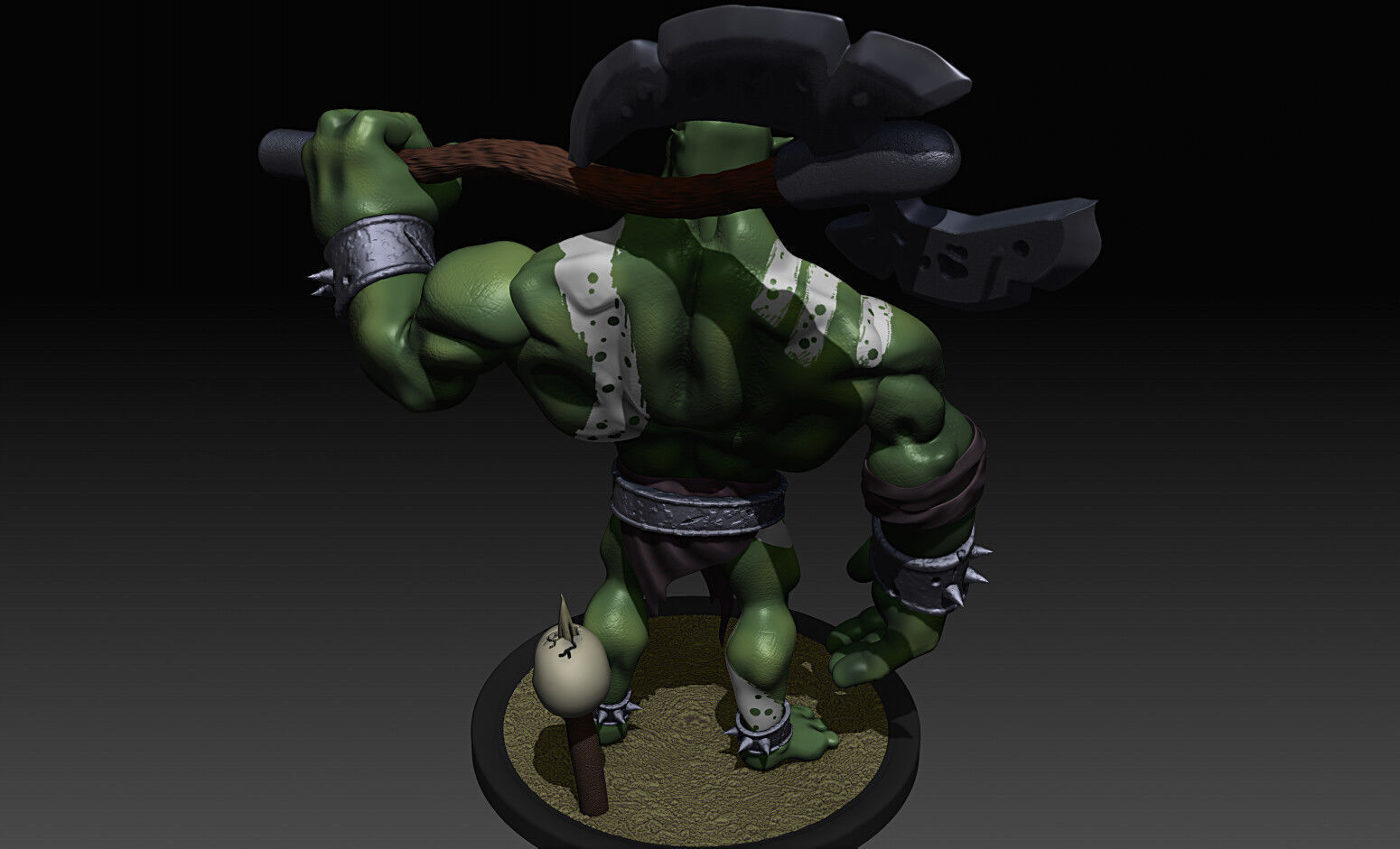 Fantasy Orc miniature 3D model 3D printable | CGTrader