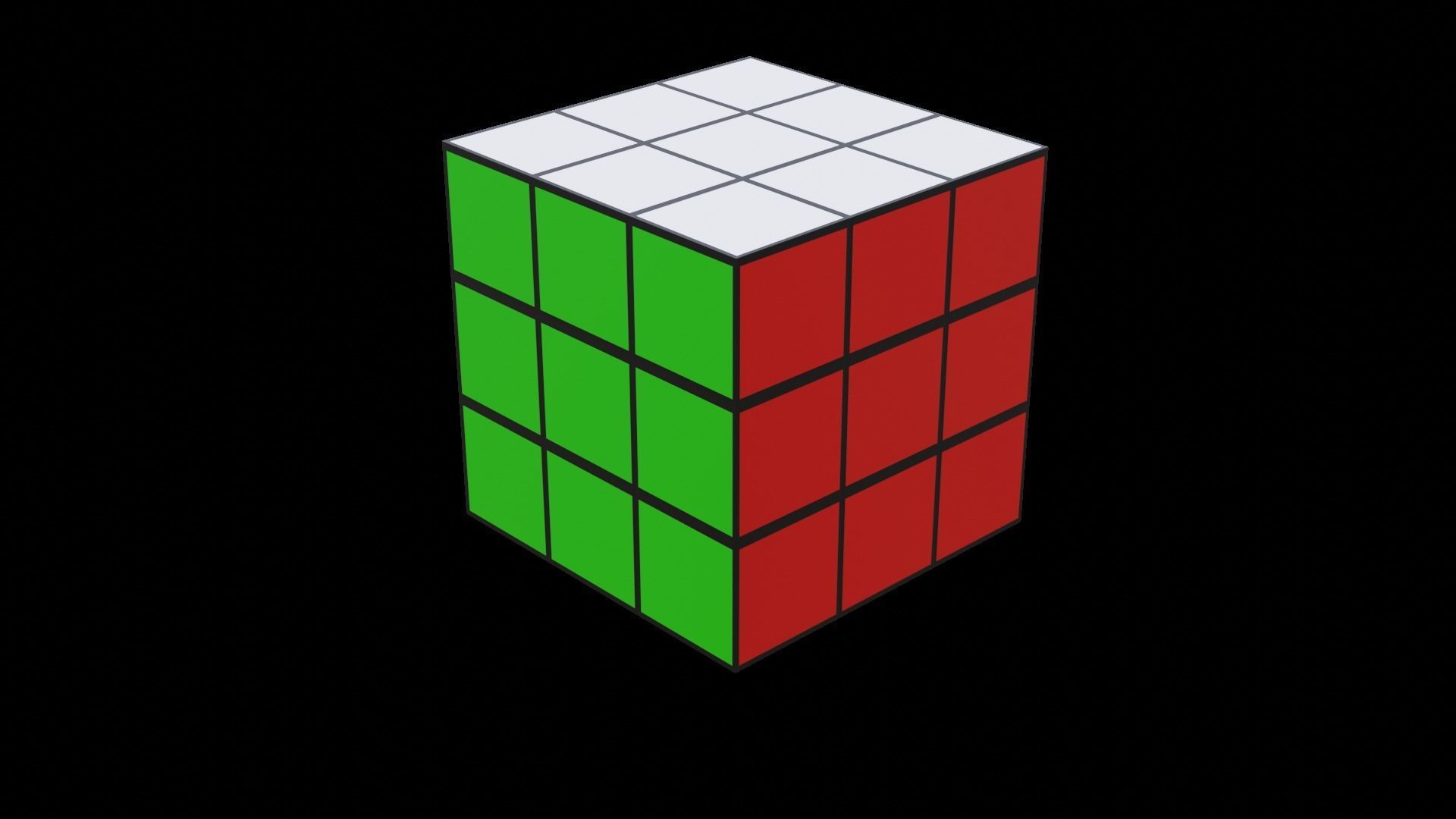 Rubix cube 3D model OBJ