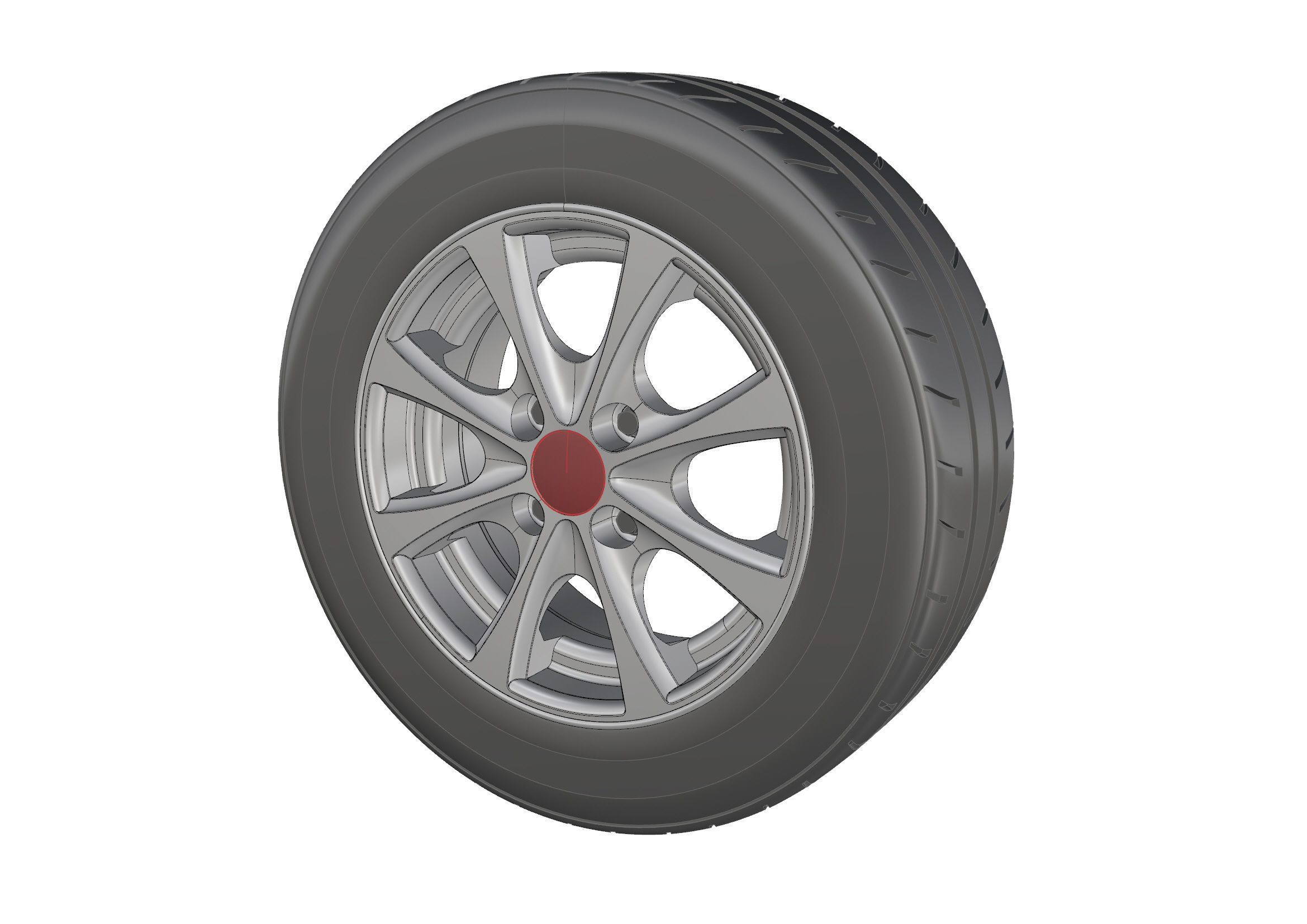 13 Inch Tire Rim Full Set 3D model | CGTrader