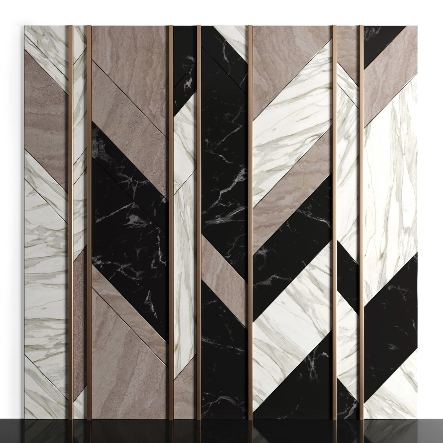 Marble panels 3D model | CGTrader