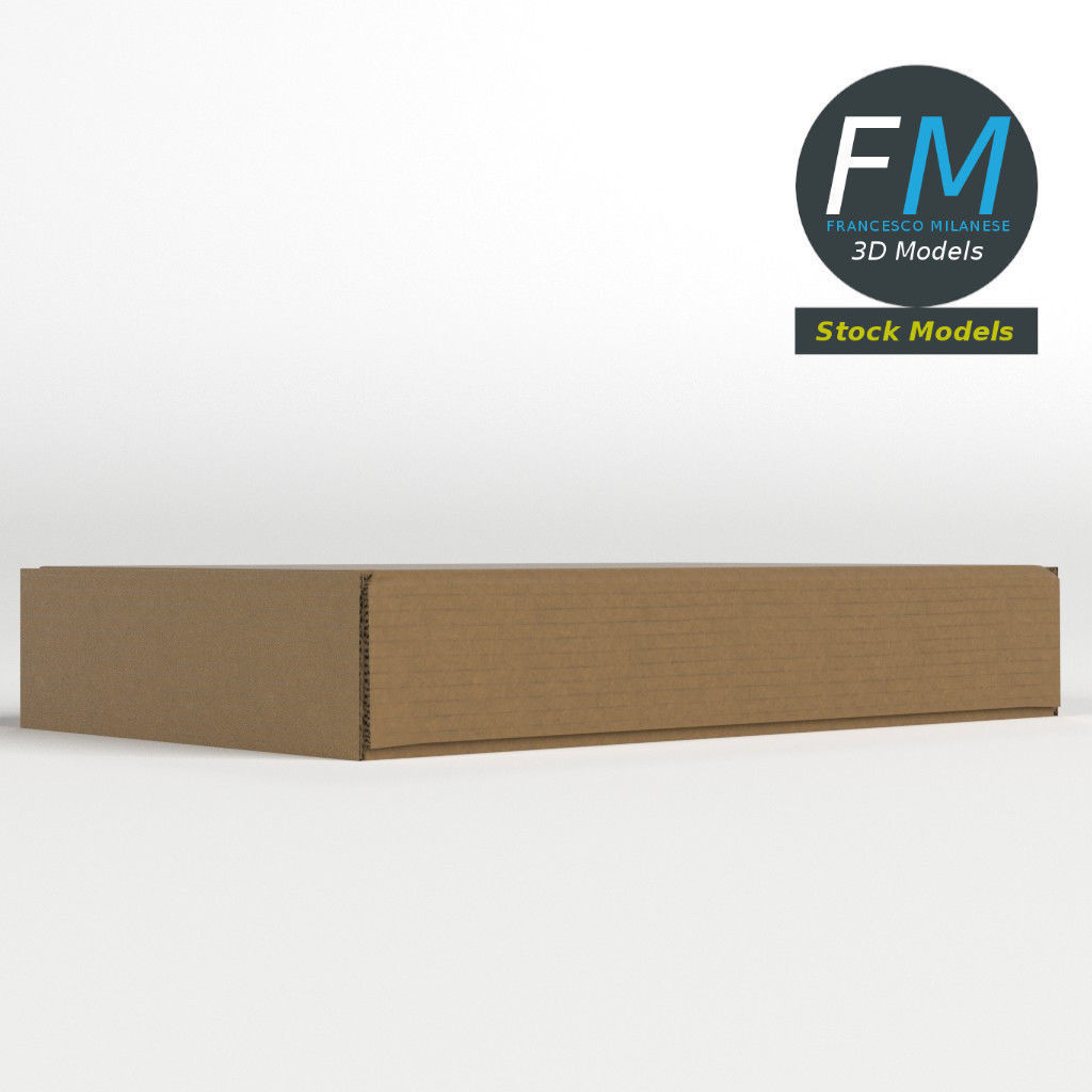 Closed carton box 3D model | CGTrader
